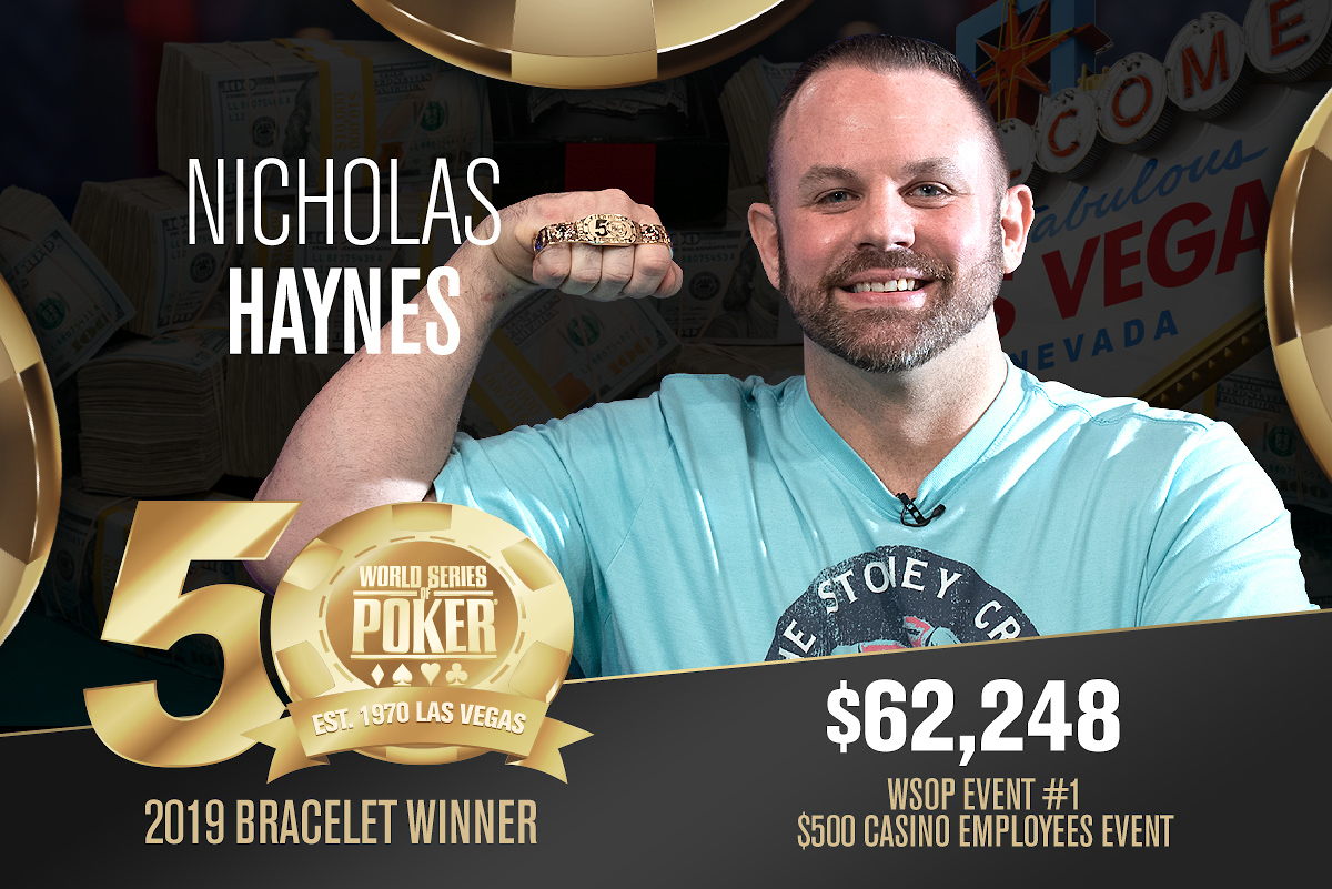 WSOP 2019: Nicholas Haynes se llevó el Evento #1 | Poker Red